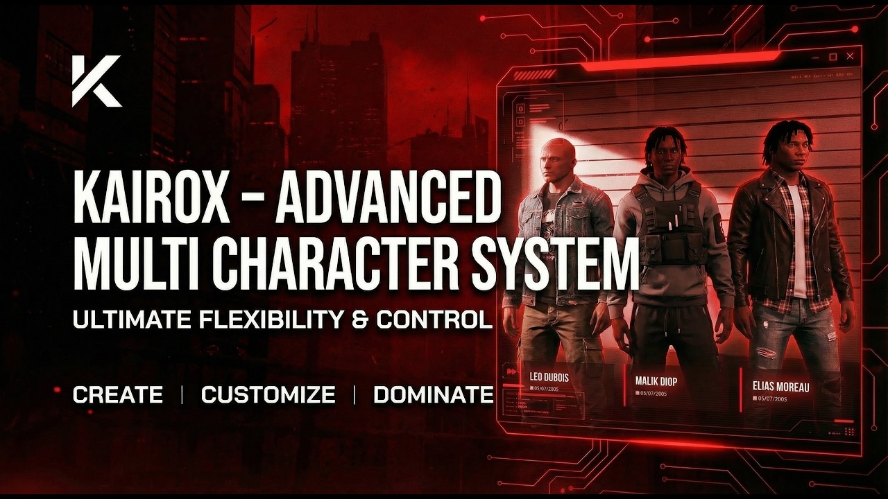Kairox – Advanced Multi Character System (FiveM Script) [FREE]