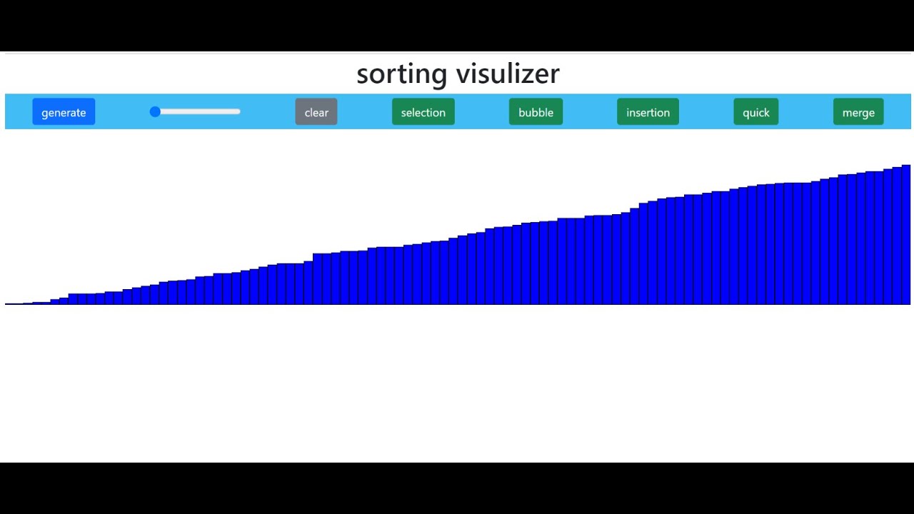 sorting visualizer using HTML, CSS and JAVASCRIPT
