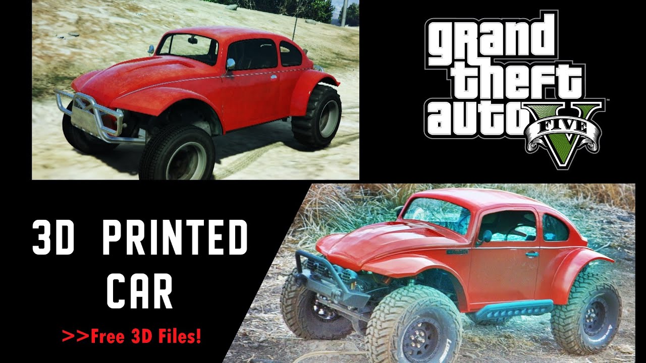 3D printed GTA5 car - Free 3D files!