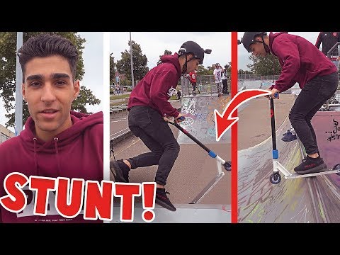 TRICKS LEREN OP STUNTSTEP IN SKATEPARK!