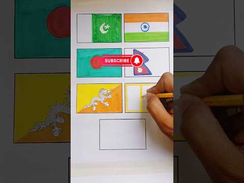 Bhutan flag & Sri Lanka Flag Drawing 🇧🇹🇱🇰 #flagdrawing #drawingshorts #artshorts #shorts #shortsfeed