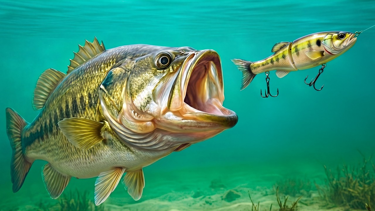 10lb Bass vs Big Baits Fishing Challenge