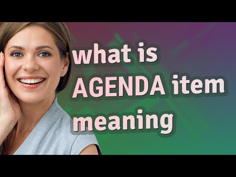 Agenda item | meaning of Agenda item
