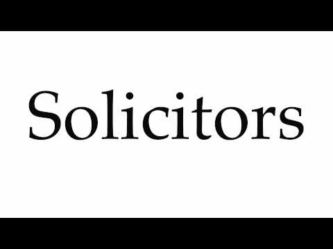How to Pronounce Solicitors
