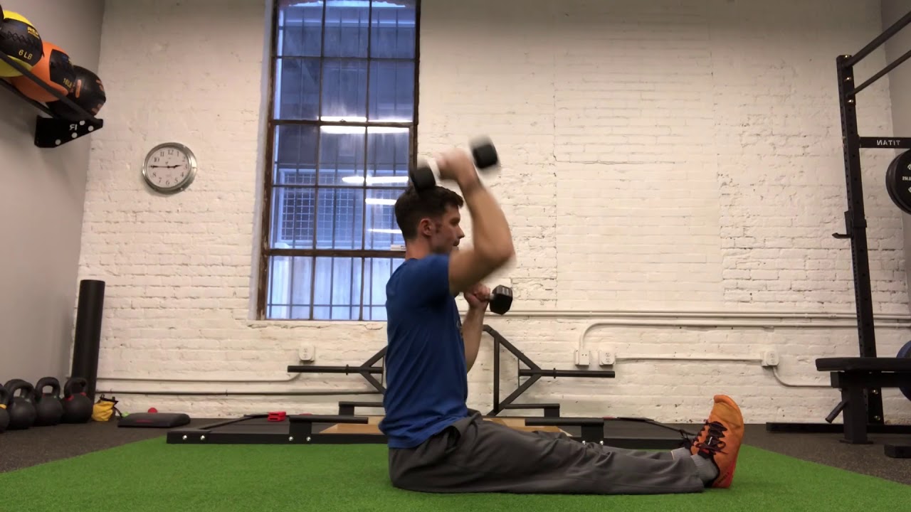 L-Sit Alternating DB Press