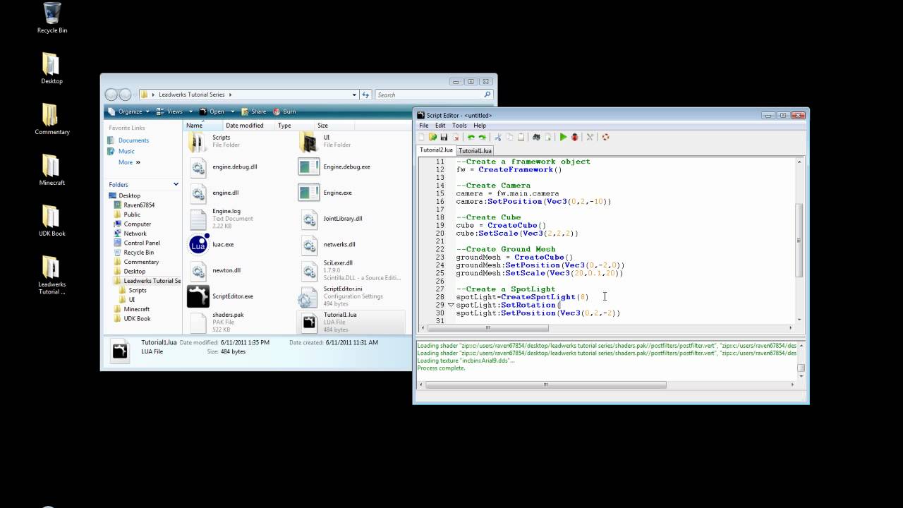 Leadwerks 2 Tutorial Series Part 2 - Creating Lights using LUA
