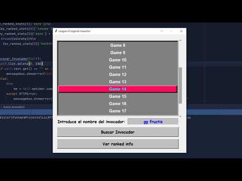 Lol inspector app with Tkinter and RiotWatcher