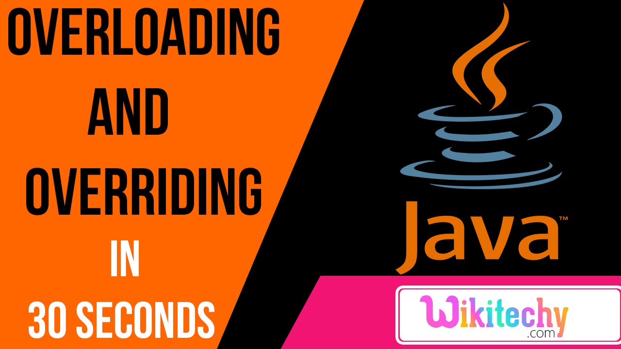 Difference between method Overloading and Overriding | java interview questions | wikitechy.com