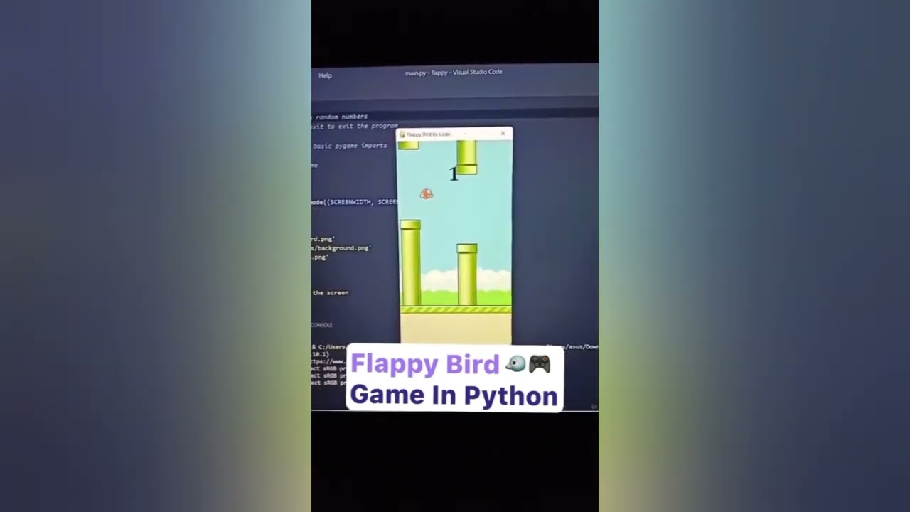 flappy bird game in python (source code) how to create game using python | Game Source code program
