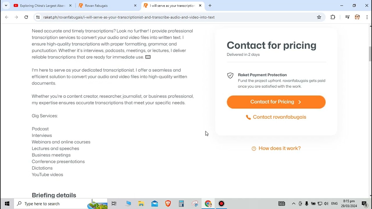 I will serve as your transcriptionist and transcribe audio and video into text