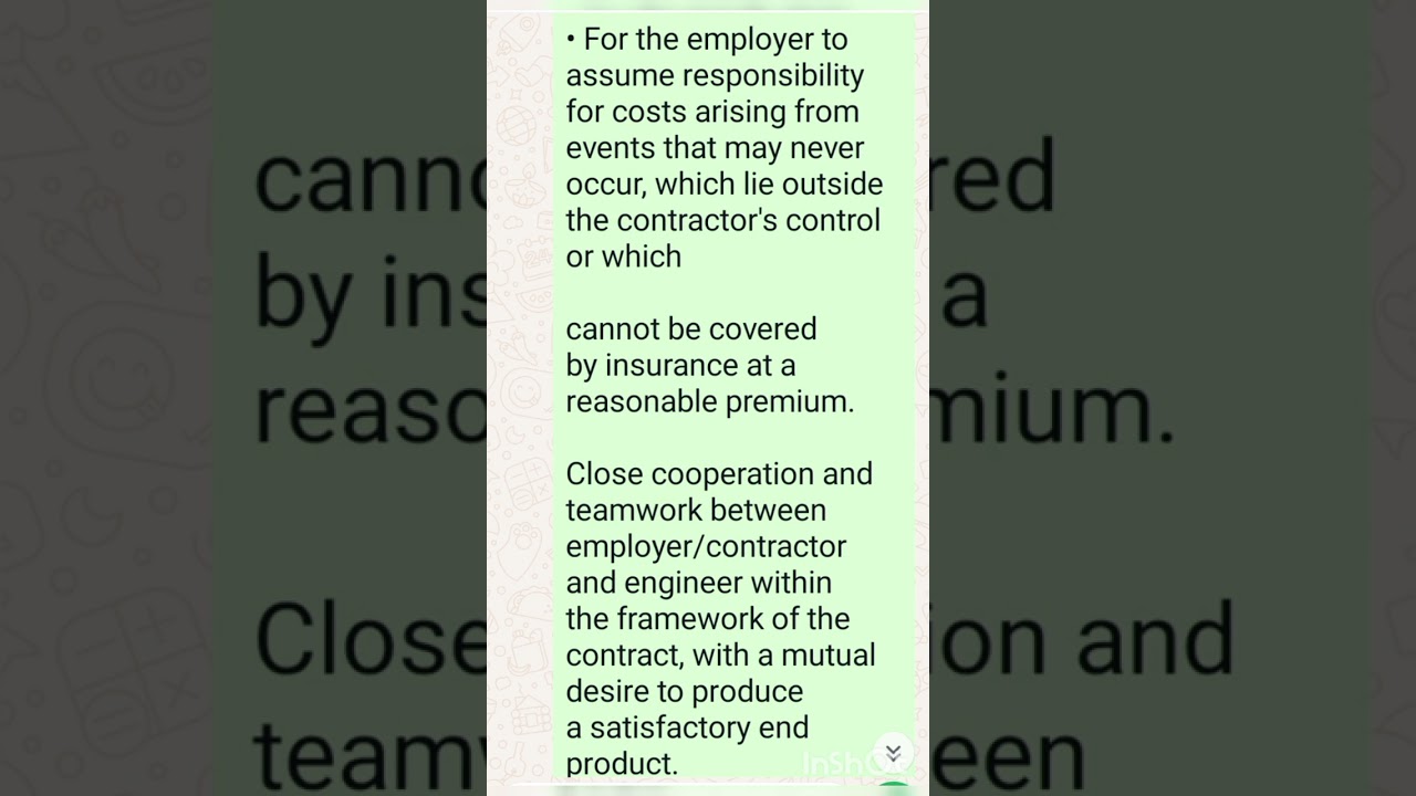 principles of FIDIC contract