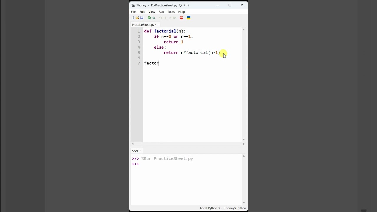 #103- Program for Factorial [Part-3] in python | Python Tutorial | Praveen Kumar