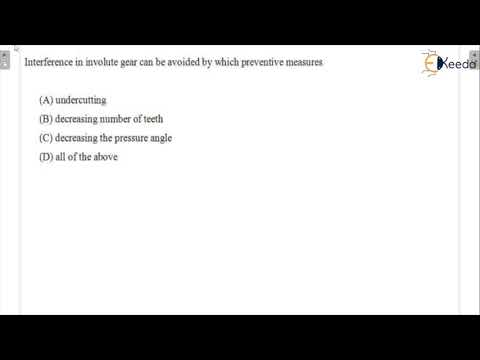 Practice Questions 1: Interference of Gear - Gear - GATE Theory of ...