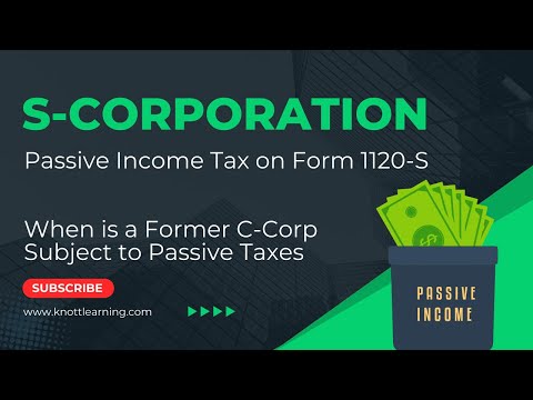 S Corporation's Subject to Passive Income Taxes