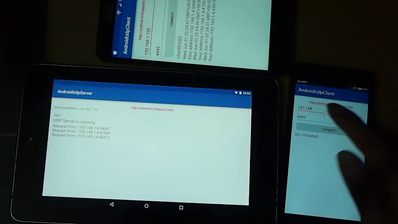 Android Datagram/UDP Server example