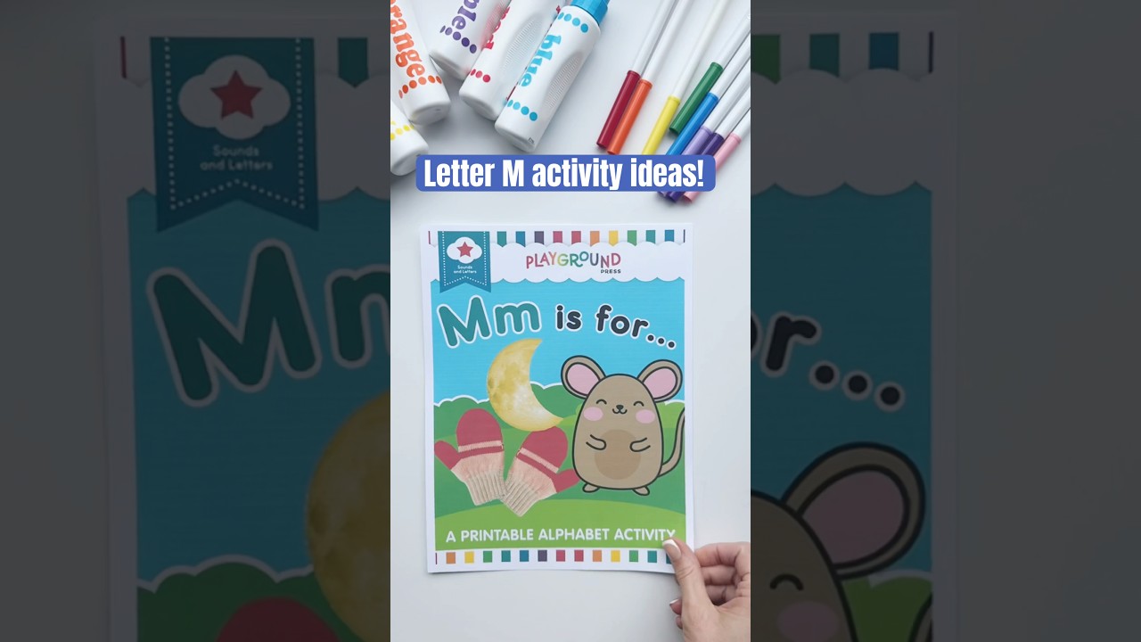 Letter M activity ideas for preschool and kindergarten. 🐭🌙