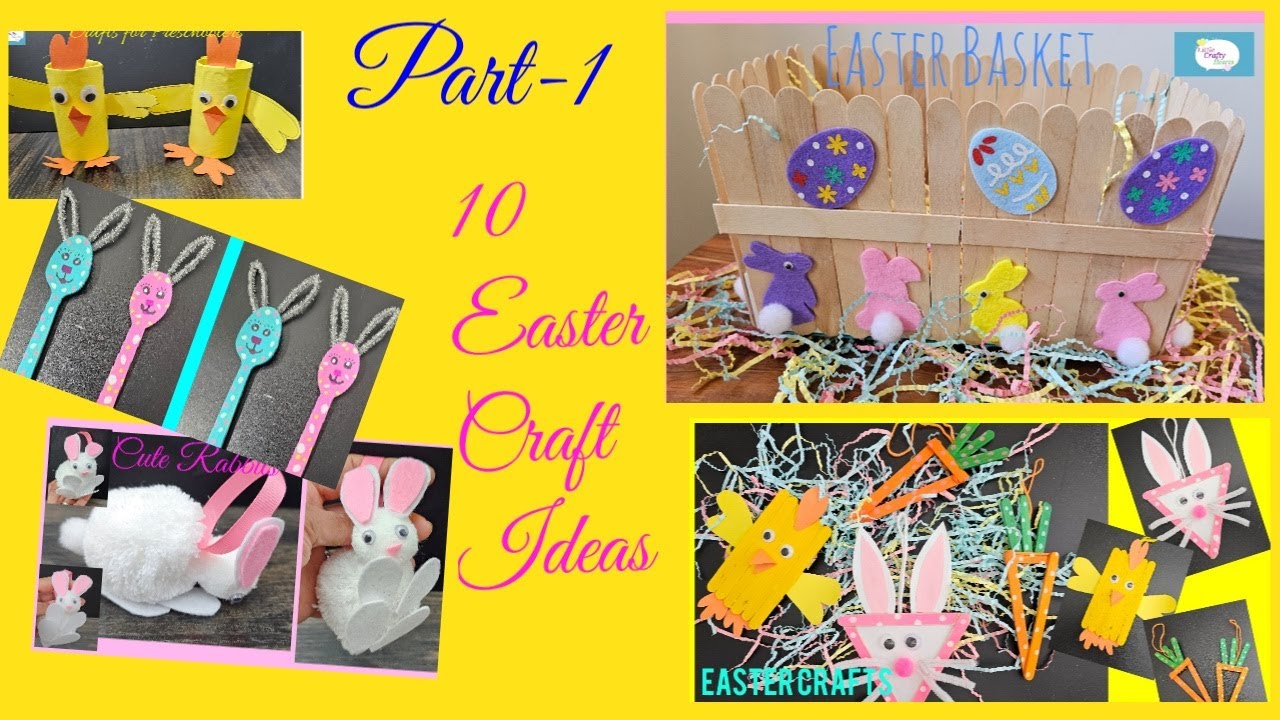 10 Easy Easter Crafts for Kids 🐣 | Cute DIY Play School Craft Ideas with Simple Materials (Part 1)