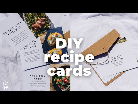Gift Idea - How to Make DIY Recipe Cards - Free Template