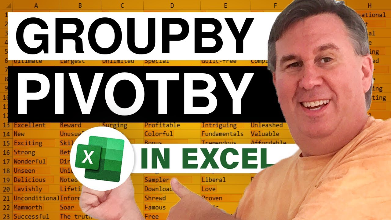 Excel First Look At Amazing Groupby Pivotby Percentof Functions In Excel Episode 2633