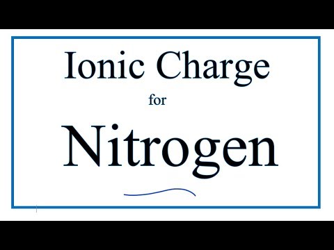Finding the Ionic charge for Nitrogen (N)