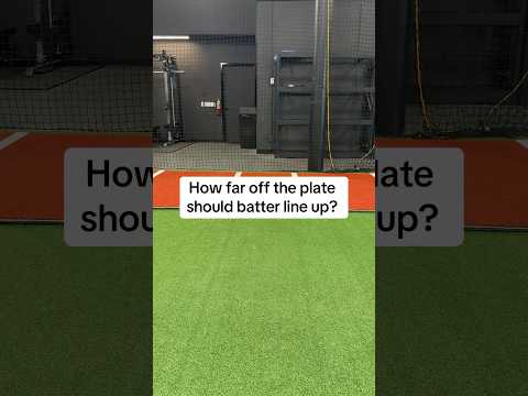 How far off the plate should a batter line up?