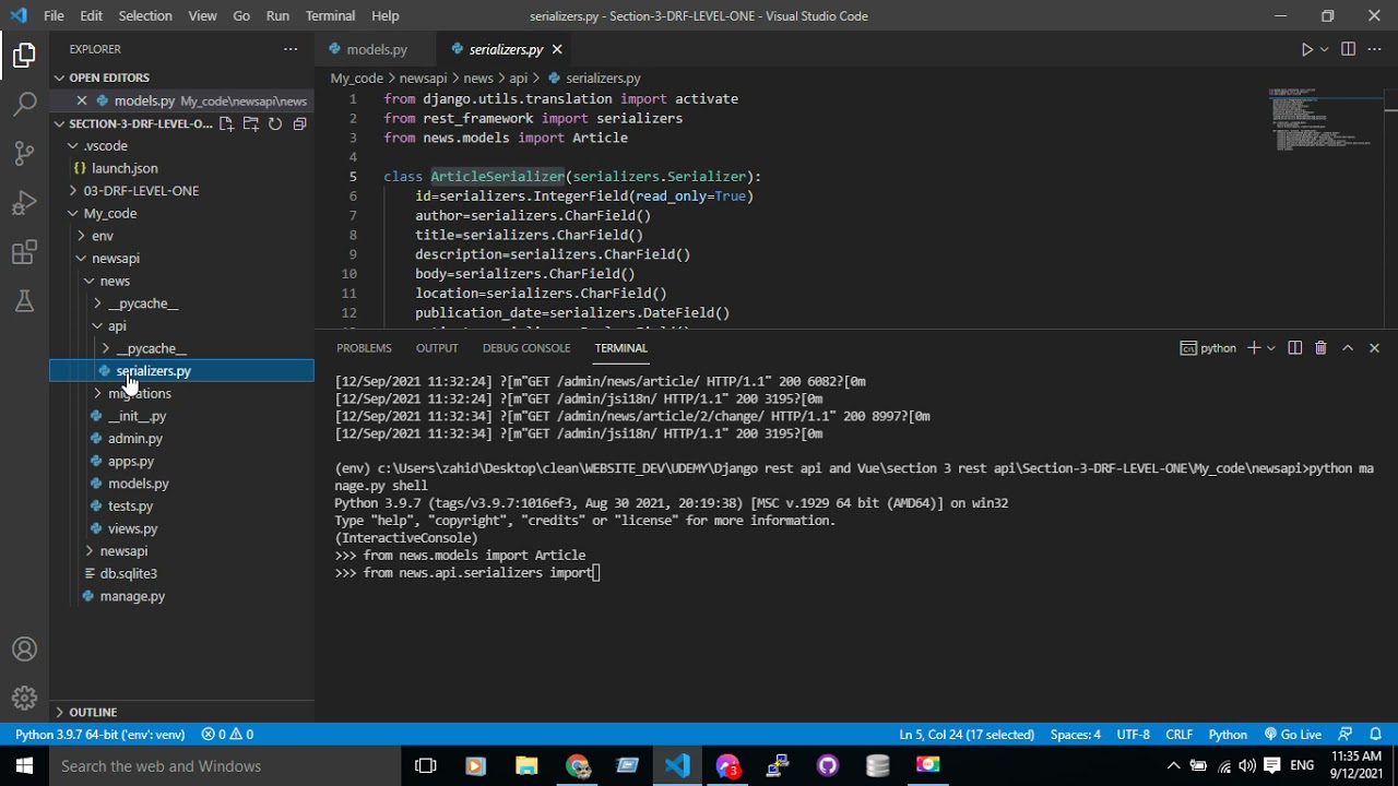 Django Data handling using Shell || python manage.py shell