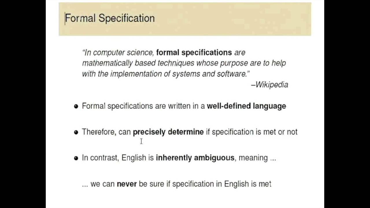 Introduction to Program Specification