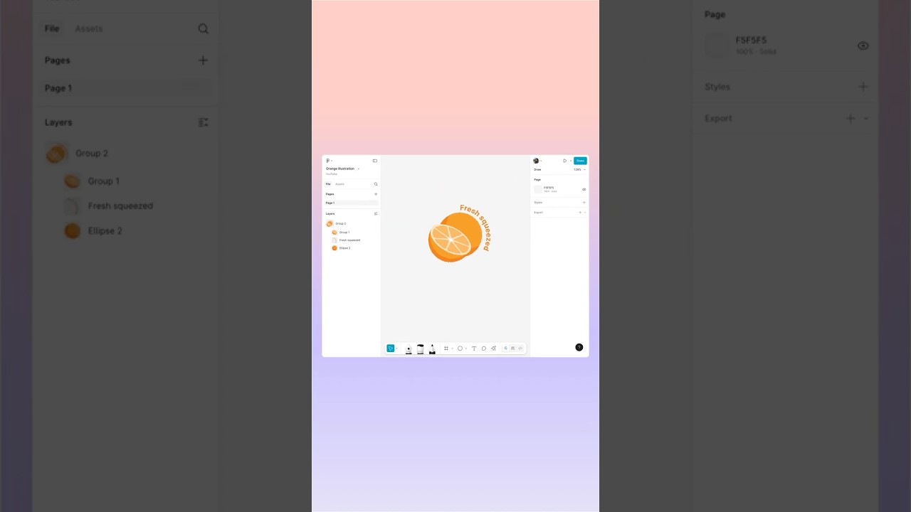 Create a zesty illustration with Figma Draw