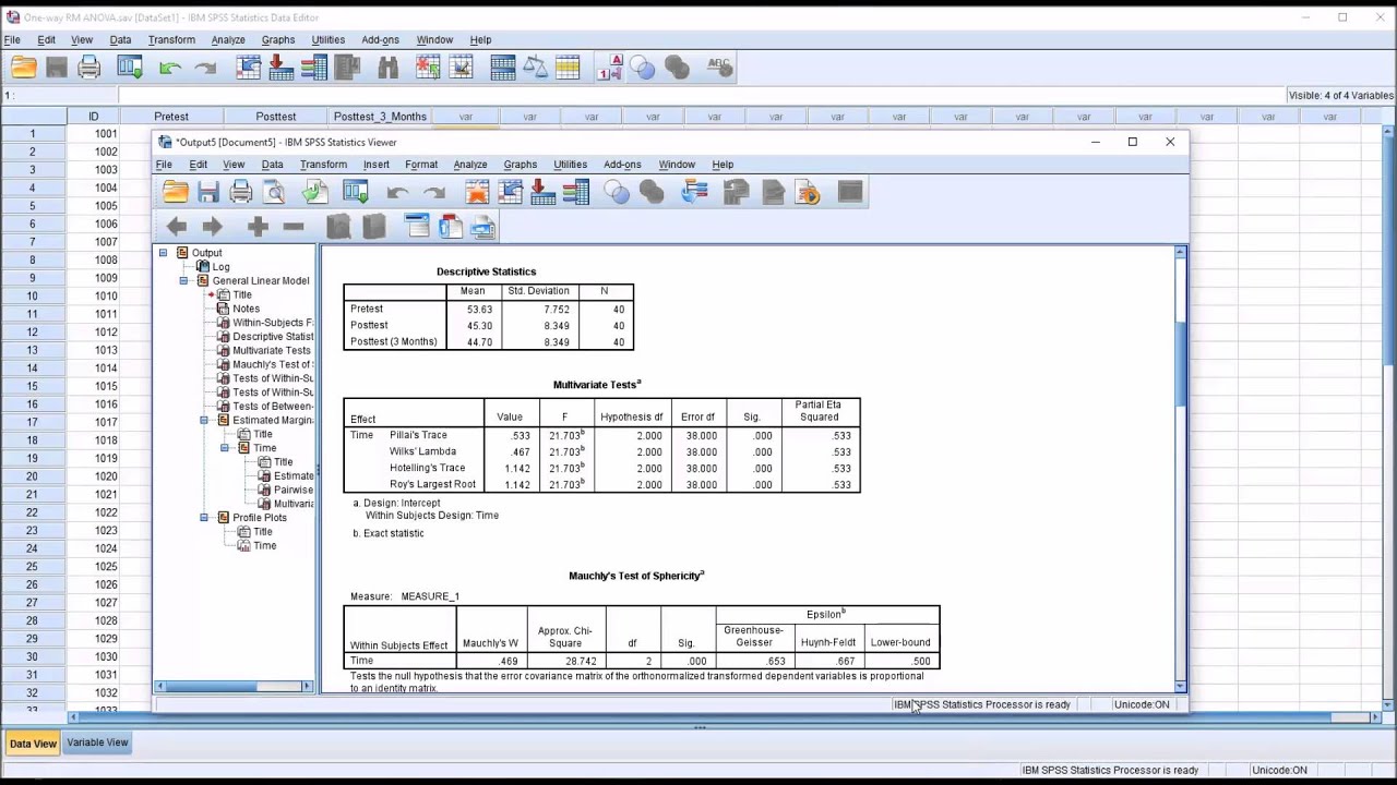 Conducting a One-Way Repeated Measures ANOVA in SPSS