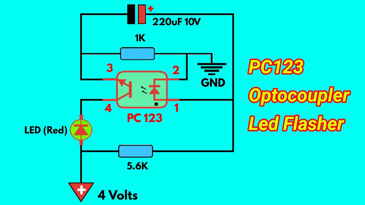 LED FLASHER USING OPTOCOUPLER || SIMPLE CREATIVE IDEAS.