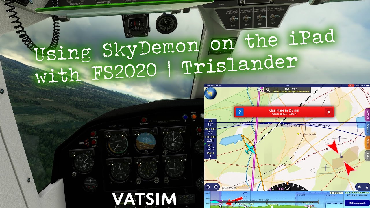Using SkyDemon on the iPad with FS2020 | Trislander