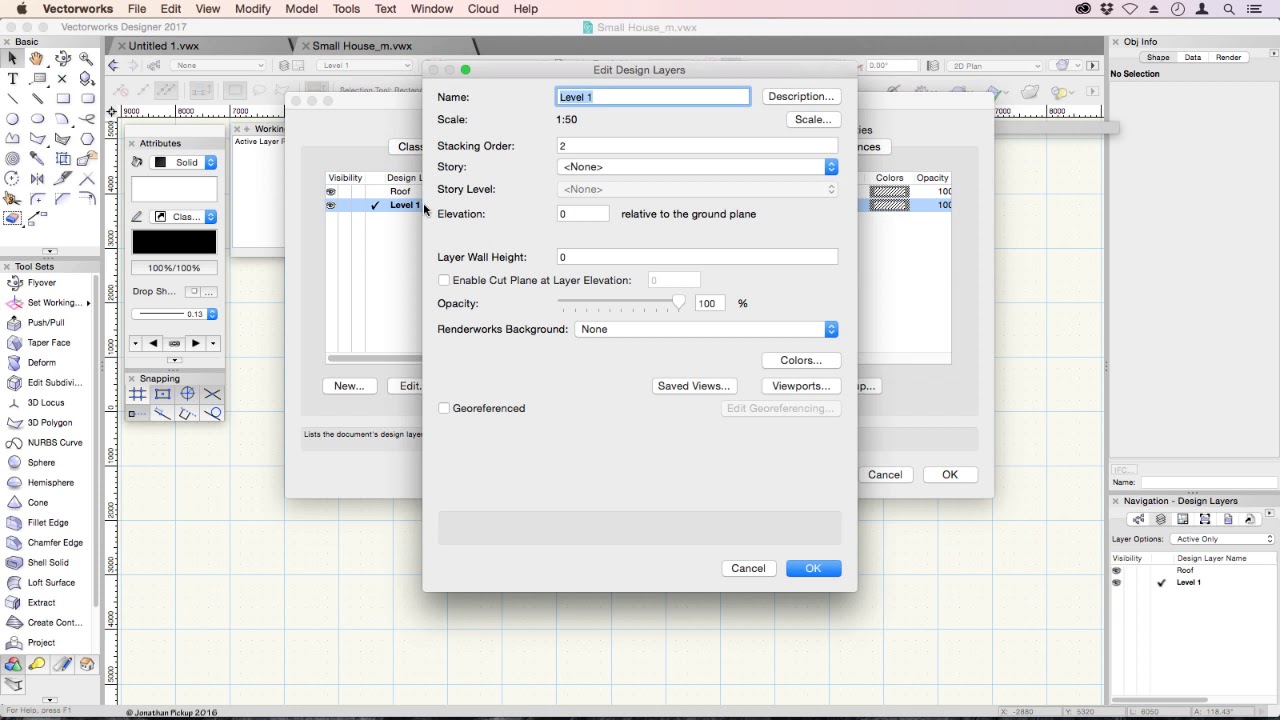 2017 Vectorworks Fundamentals - Setting Up Layer Heights