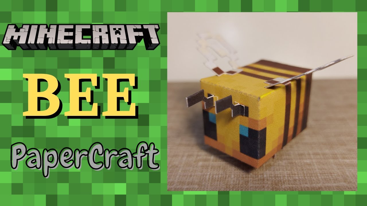 027 - Minecraft - Bee Papercraft Model 😀