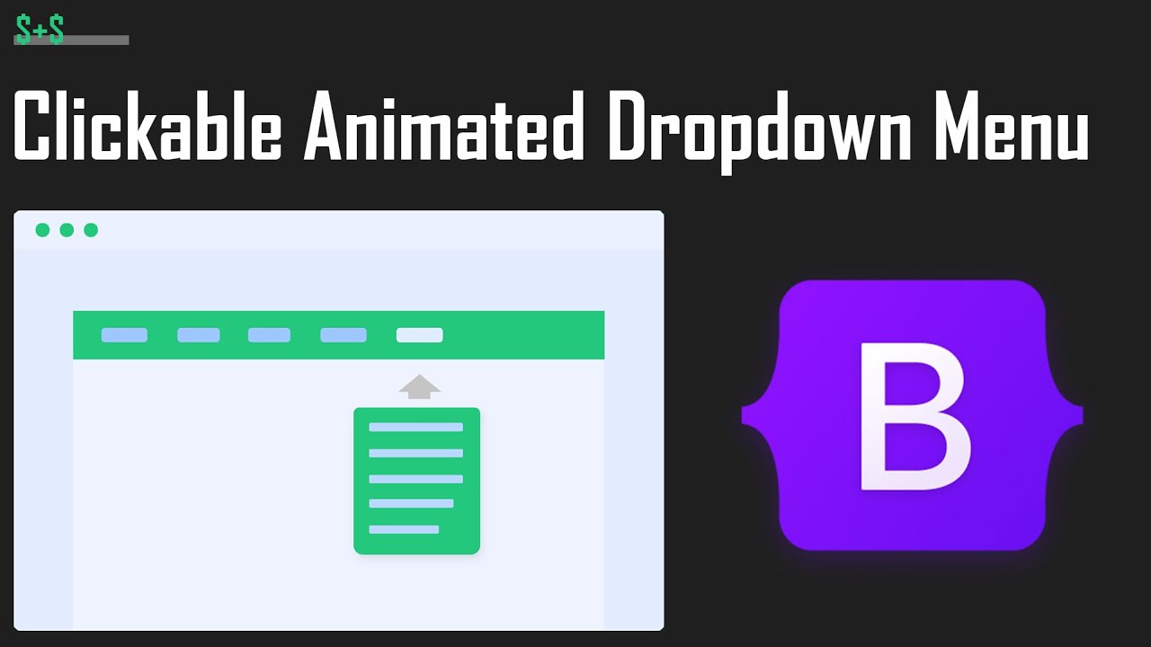 Clickable Dropdown Menu With Animation || Bootstrap Menu || Bootstrap 4