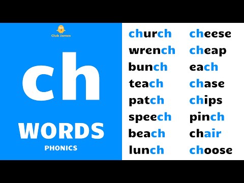English Phonics - 'ch' Words with Example Sentences