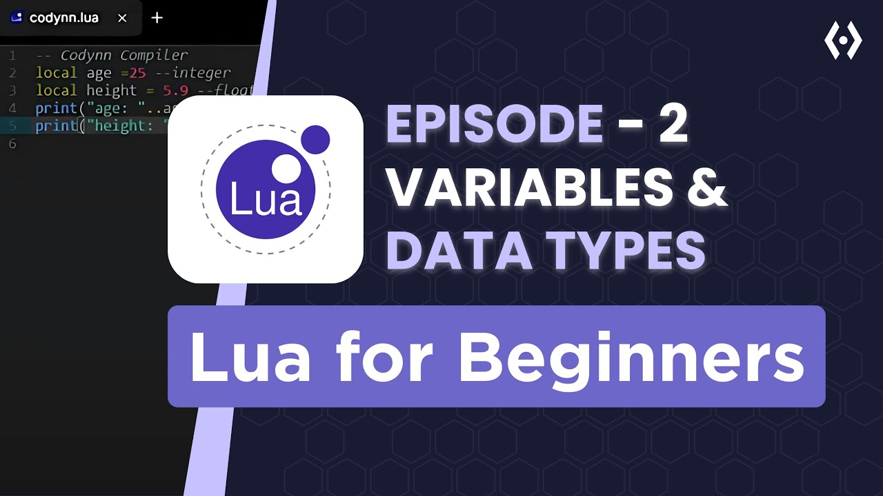 Lua Programming for Beginners #2 | Variables & Data Types in Lua Explained