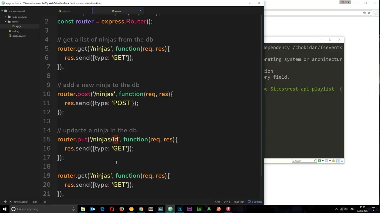 06 REST API Tutorial Node, Express & Mongo #6   Creating Routes
