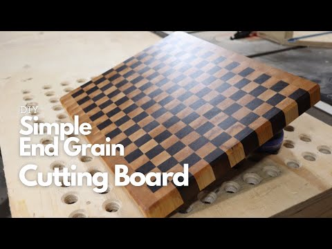 Simple End Grain Cutting Board | Checkerboard Pattern
