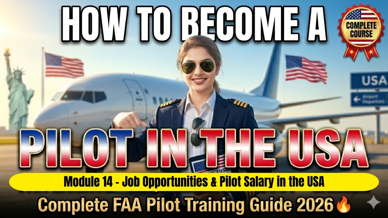 Module 14 – Job Opportunities & Pilot Salary in the USA #PilotTraining #Pilot #Aviation #faa #vlog