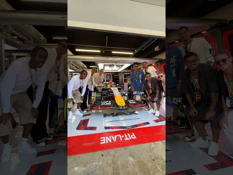 Welcoming the England Football Team to #RedBullRacing 🤝⚽️ #F1