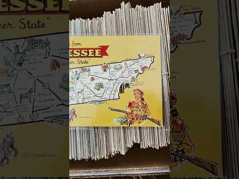 Nashville, TN - State Map Greetings - Ryan's Vintage Postcards
