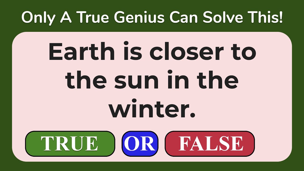 True or False Quiz | Test Your Knowledge #5