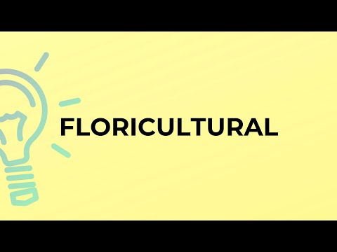 What is the meaning of the word FLORICULTURAL?