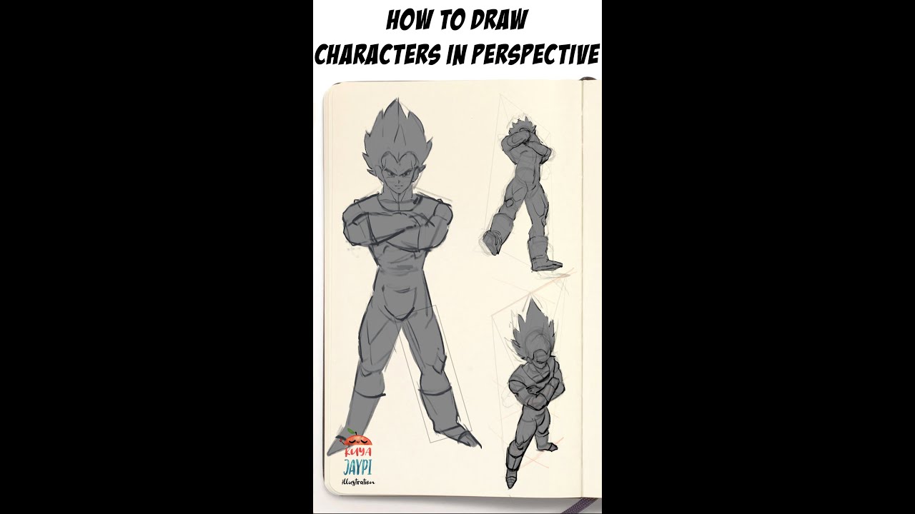 Art Tutorial 2: PERSPECTIVE HACK - HOW TO DRAW A CHARACTER IN PERSPECTIVE