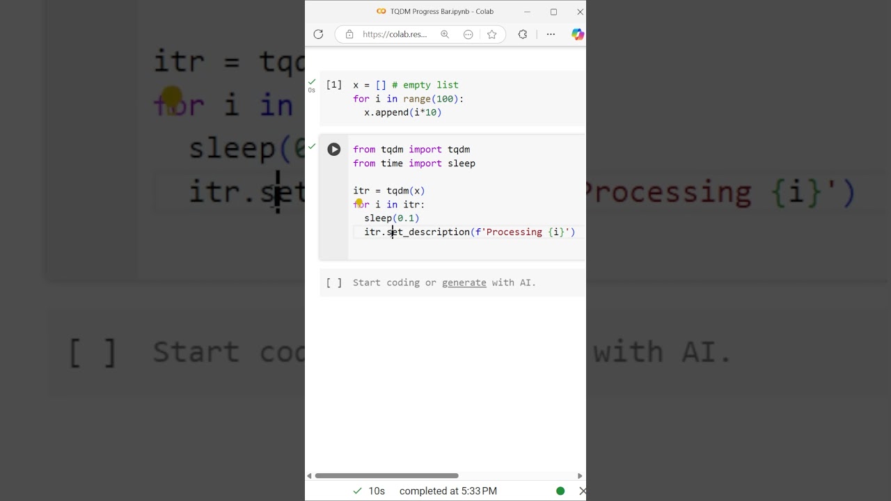 TQDM descriptions with Python progress bars (Python tutorial)