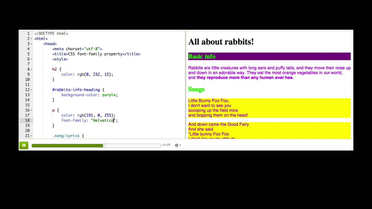 CSS font-family property | Intro to HTML/CSS: Making webpages | Computer Programming | Khan Academy