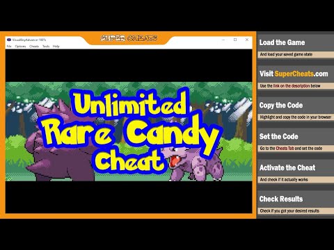 Unlimited Rare Candy Cheat Pokemon Fire Red