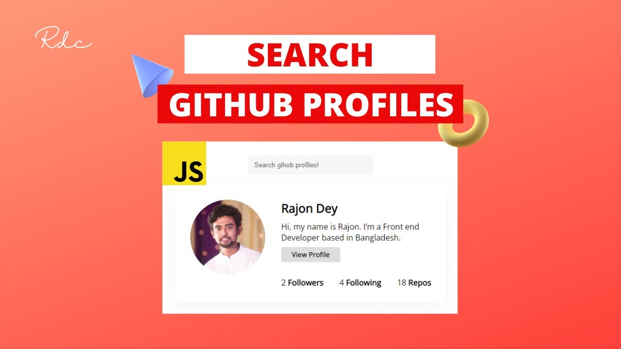 GitHub Profile Search App Using Vanilla JavaScript