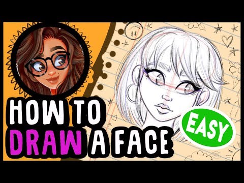 🖤HOW TO DRAW or SKETCH a HEAD and FACE 🖤CARTOON STYLE *Tutorial* STEP BY STEP