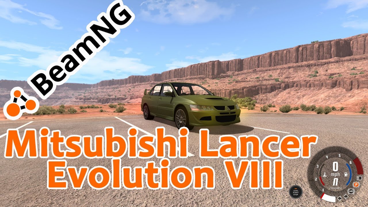 BeamNG.Drive - Mitsubishi Lancer Evolution VIII 2004 Car Mod Review + Install
